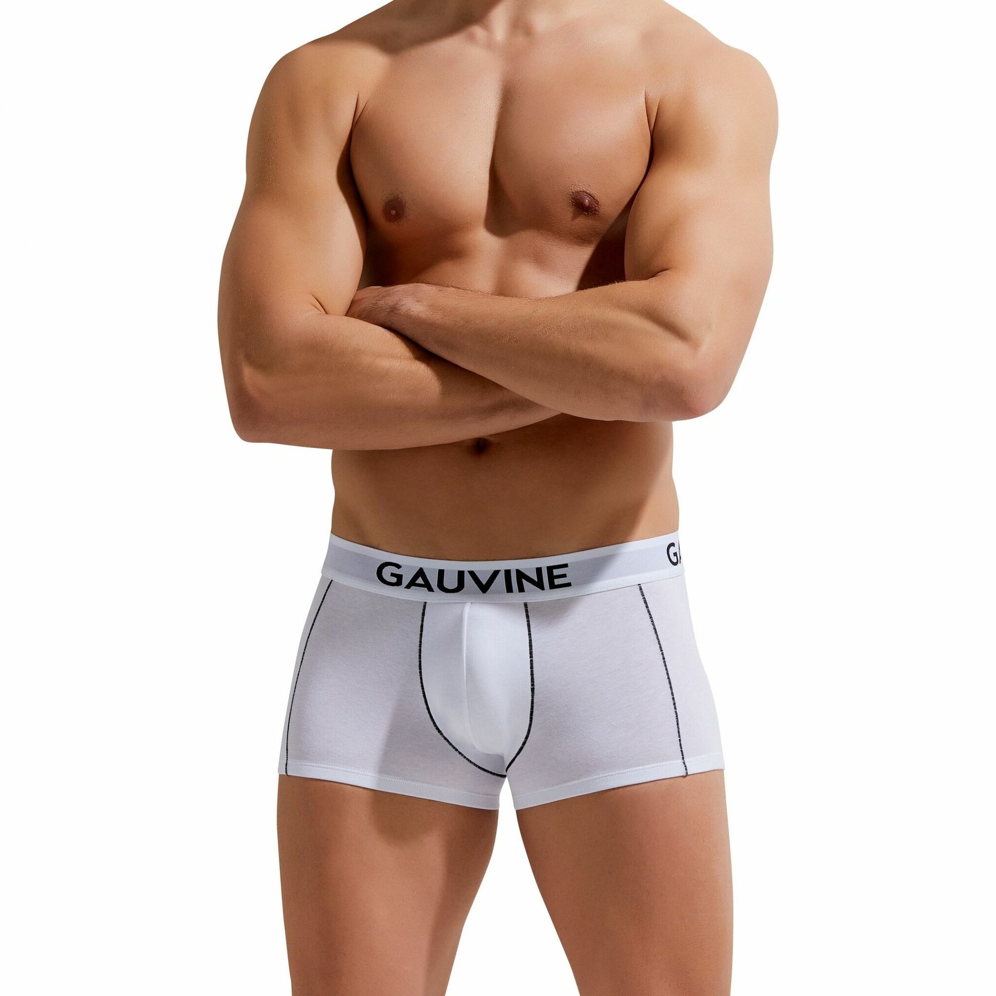 Трусы-боксеры Gauvine, размер L, белые, хлопок 92%, комфортные