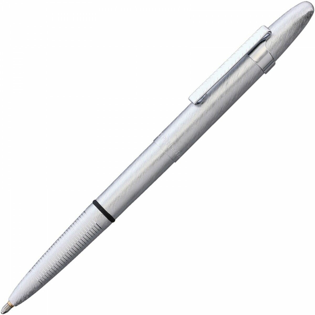 Космическая шариковая ручка с клипсой Fisher Space Pen Bullet (Brushed Chrome)