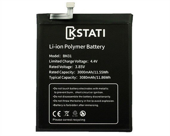 Xiaomi Mi 5X/Xiaomi Mi A1/Xiaomi Redmi Note 5A/Xiaomi Redmi Note 5A Prime/Xiaomi Redmi S2 BN31 -аккумулятор