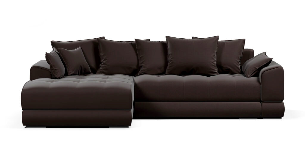 Угловой диван-кровать Nordkisa, Еврокнижка, 285х190х87 см, диван угловой, с ящиком для белья, с декоративными подушками