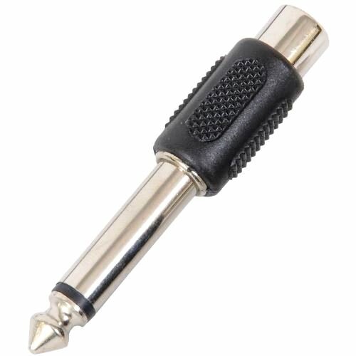 Аудио-переходник 6.3мм-RCA Premier 2-230 моно TS штекер 6.3мм на гнездо RCA - серебристый черный