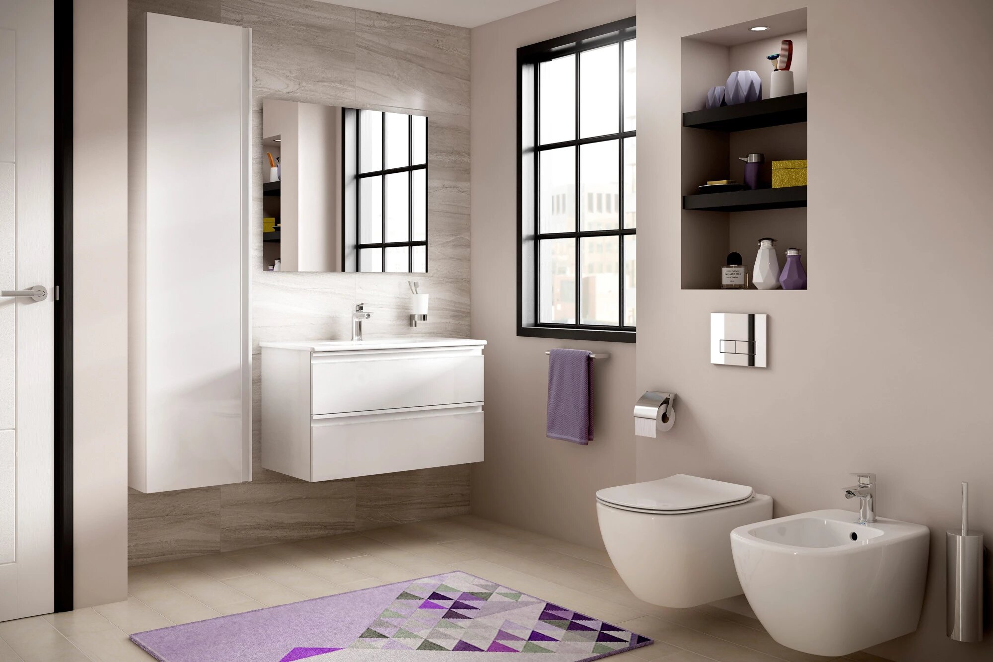 Биде подвесное Ideal Standart TESI с крепежом