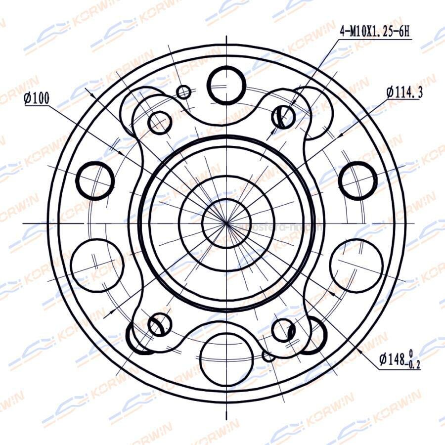 KORWIN KWAH0009 Ступица колеса KORWIN задняя ABS HYUNDAI ELANTRA/i30 ( 2 года 50т. км)
