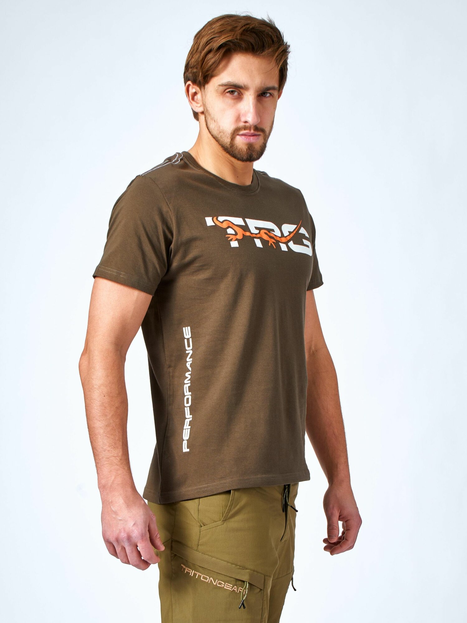 Футболка "TRG" (Хлопок, Коричневый) TRITONGEAR Размер L (48-50)