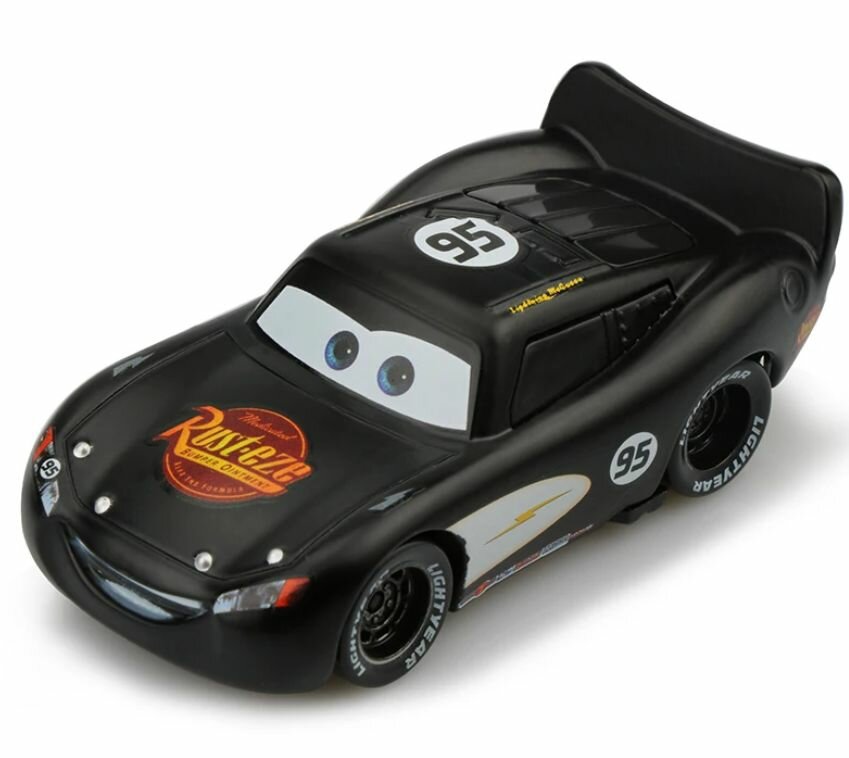 Металлическая машинка МакКуин молния из мультфильма "Тачки" модель - Черная Rust-eze