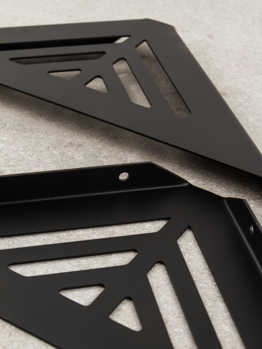 Кронштейн для полки 190х190 мм (полкодержатель) 2 штуки, NEW WALLS