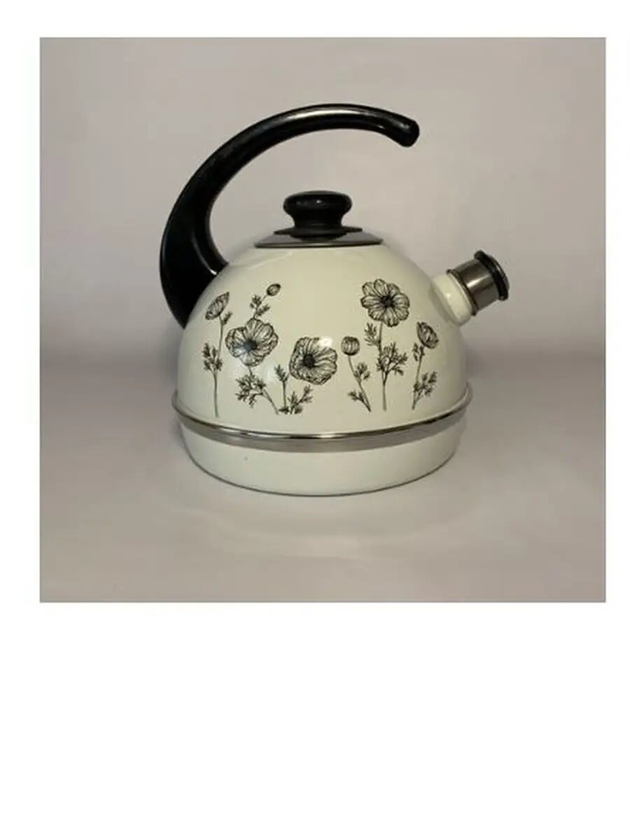 Чайник со свистком 2,5л. Эмалированный для всех видов плит.