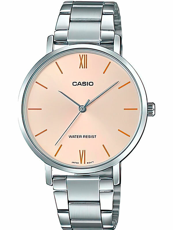 Наручные часы CASIO Collection, серебряный, бежевый — фото 1