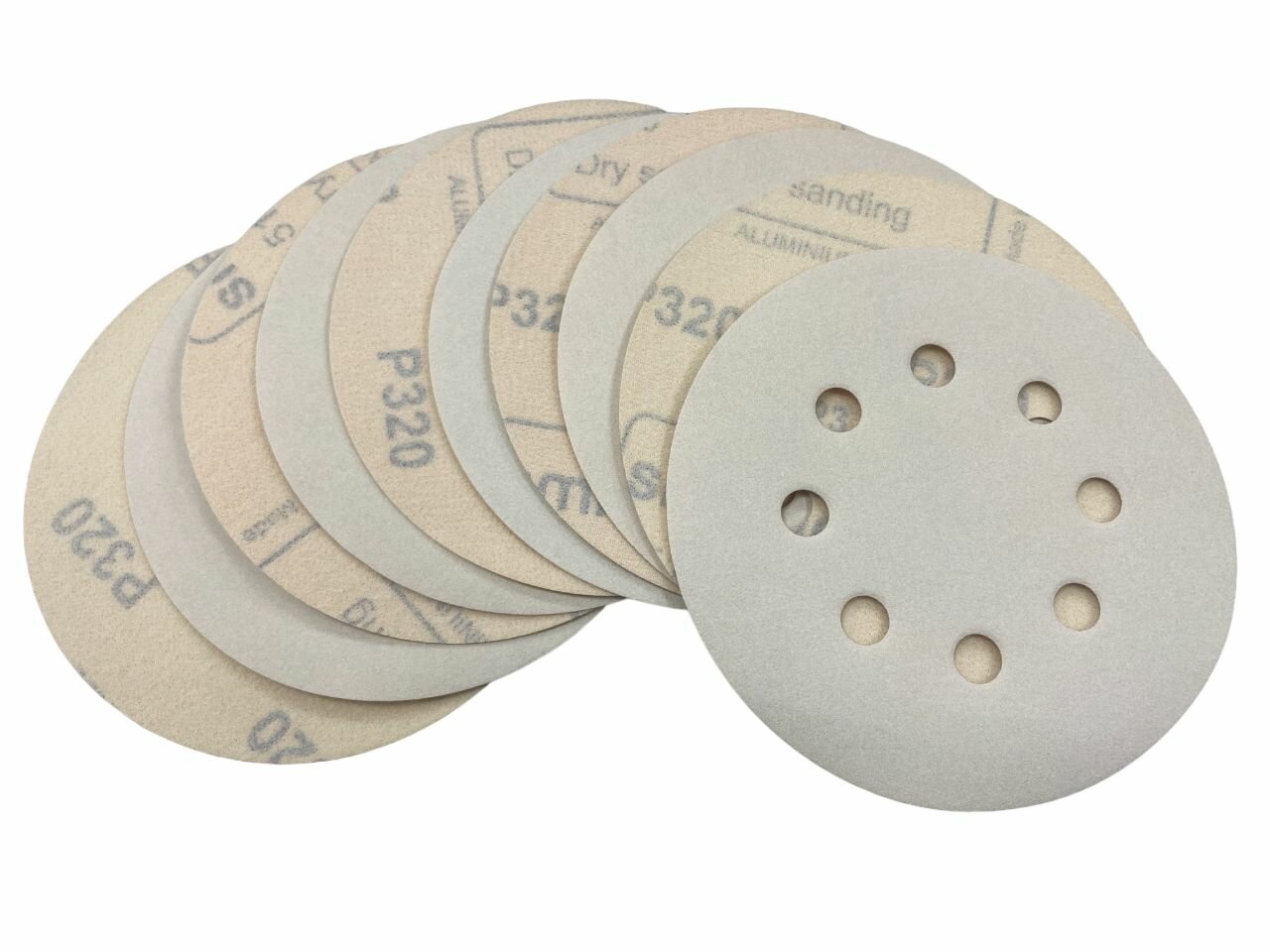 Круг шлифовальный Smirdex 510 White Line, 125 мм, 8 отверстий, оксид алюминия P320 (10 шт.)