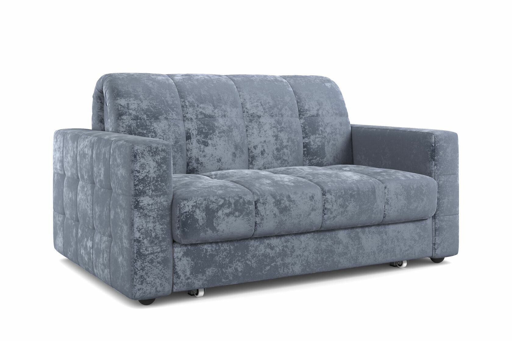 Прямой диван Аккорд-7, аккордеон на независимом пружинном блоке, мягкие подлокотники, спальное место 120*200