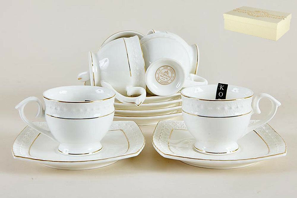 Набор кофейный 12 предметов 120 мл Снежная королева круглый Коралл 749246