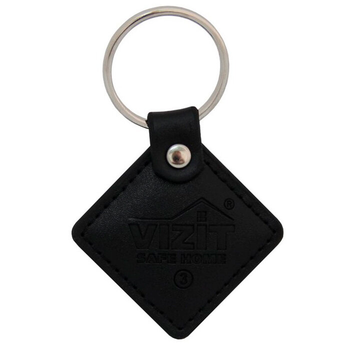 VIZIT-RF3.2 ключ-брелок для домофона Mifare (кожа)/ магнитный ключ для домофона-черный