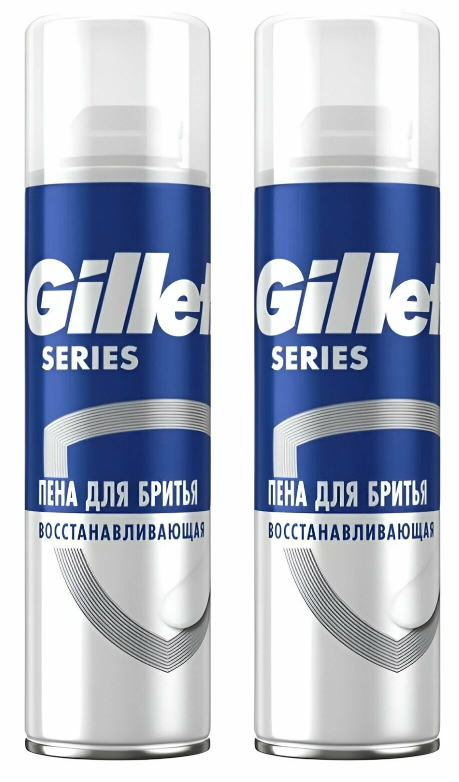 Gillette Пена для бритья Series Восстанавливающая, с экстрактом зеленого чая, 200 мл, 2 шт