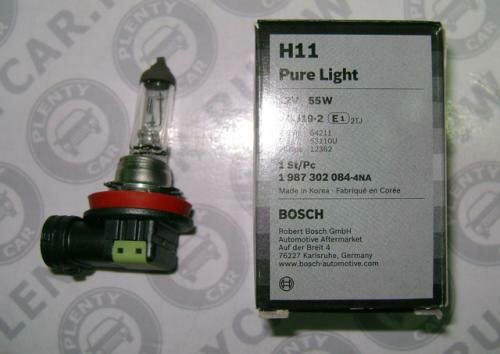 Лампа накаливания противотуманная фара Bosch 1987302084 H11 E127K 12V55WH11PURELIGHT E12RY Audi A4 (8e2 B6). Audi A4