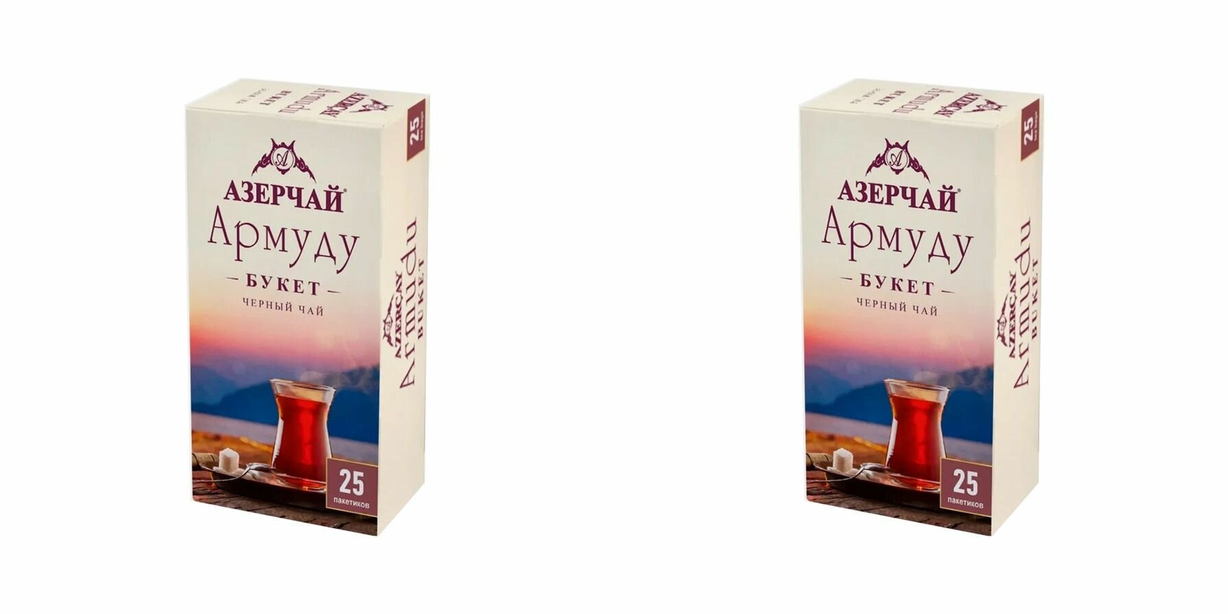 Азерчай Чай черный Армуду Букет, 25 пакетиков по 1,6 г, 2 уп