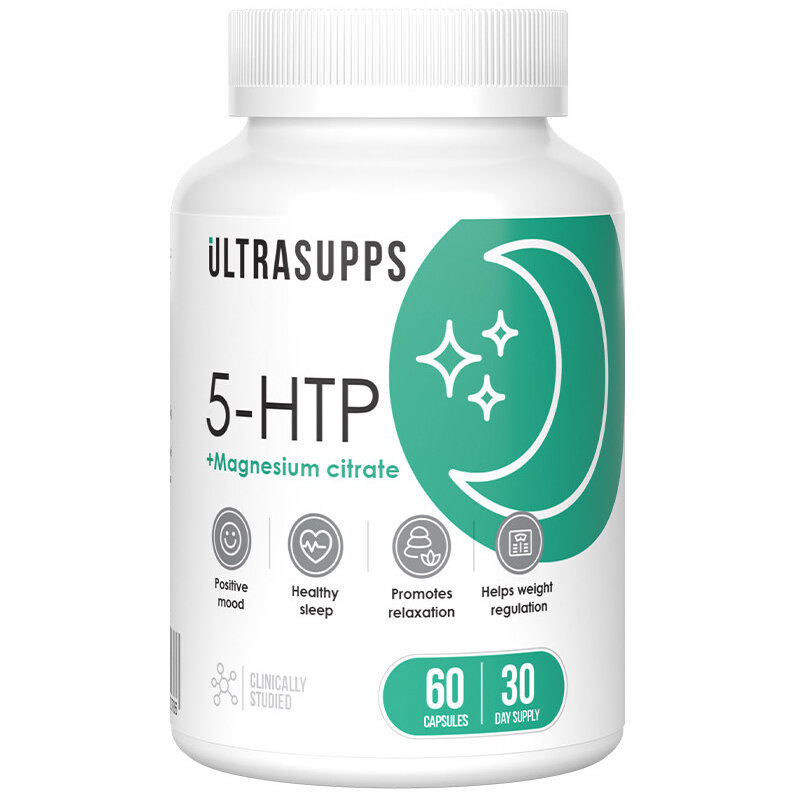 UltraSupps 5-HTP + Magnesium Citrate - 60 капсул, ---