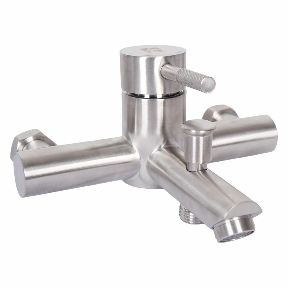 ARGO Смеситель для ванны SOLID d-35 нерж. сталь,