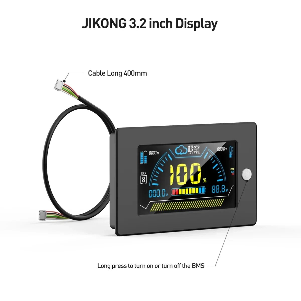 Smart BMS для литий-ионных аккумуляторов JIKONG 3.2 inch LCD