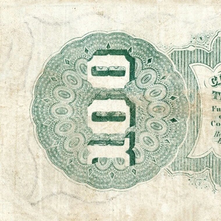 100 долларов 1862 Конфедерация Ричмонд Америка, сувенирная копия, банкноты и купюры редкие коллекционные