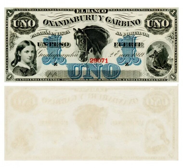 1 песо 1869 года Аргентина, сувенирная копия, банкноты и купюры редкие коллекционные