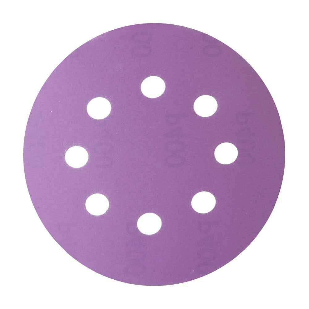 Hanko Круг шлифовальный Purple PP627 (125 мм; 8 отв; Р150; 100 шт.) PP627.125.8.0150