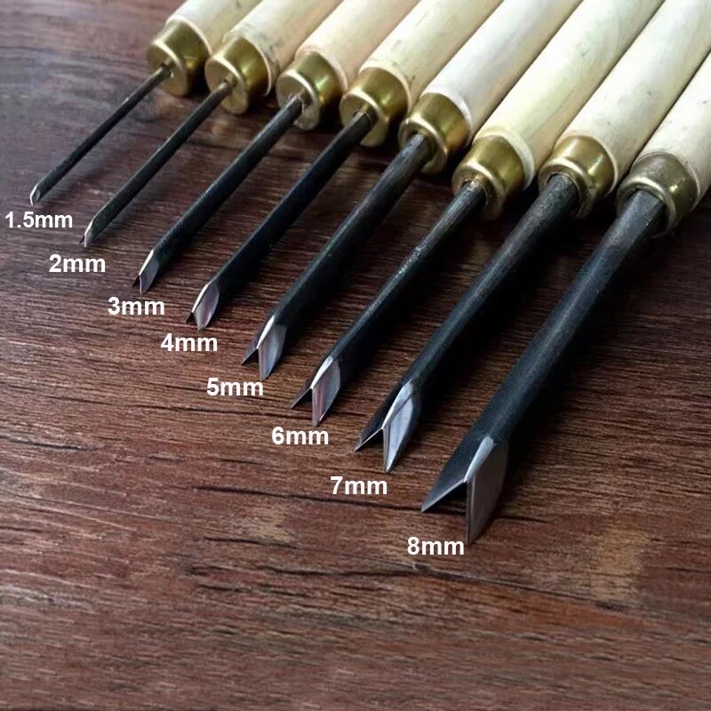 Ножи для резьбы по дереву LISM набор из 4 шт. 1pc 2mm