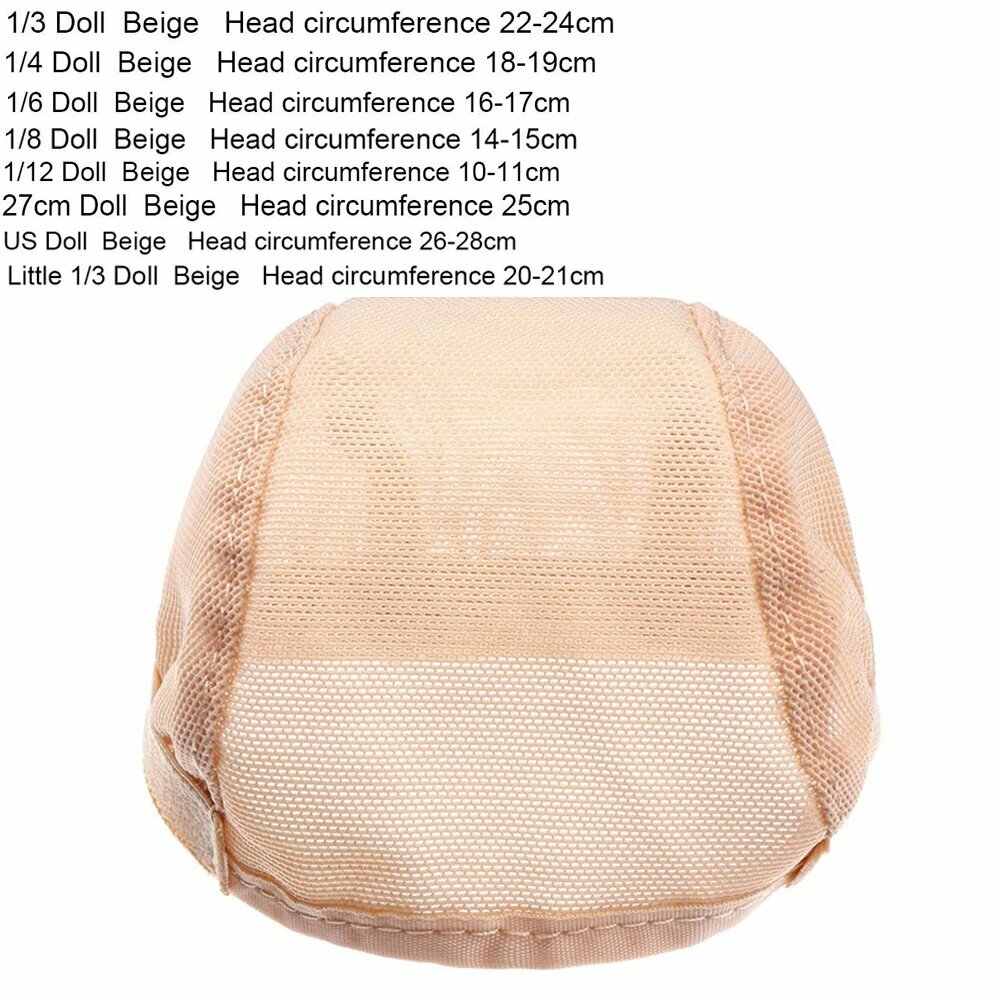 Шапка для куклы SIRENXI 1/3 1/4 1/6 черного/бежевого цвета Beige, 10-11cm