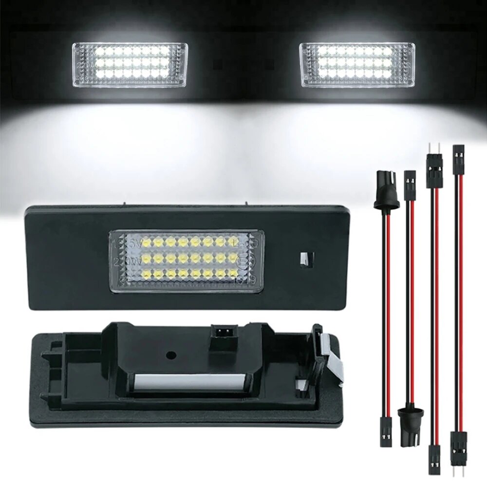 Светодиодная подсветка для номерного знака без ошибок, 24 светодиосветодиодный s, лампы для багажника BMW E81, E87, E63, E64, E89, F20, F21, Z4, E85, E86, E89, Автомобильный источник света