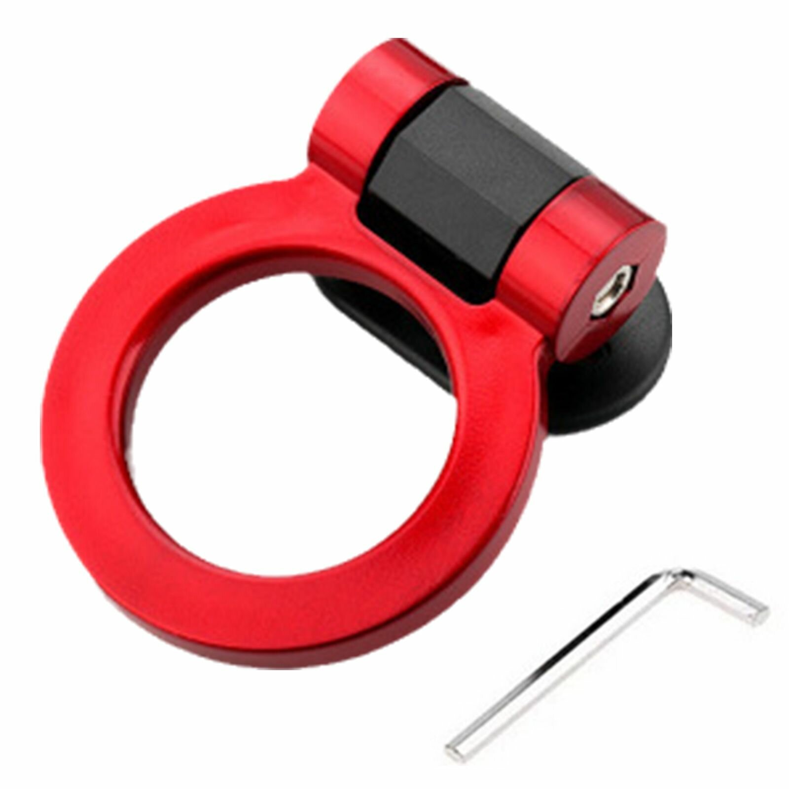 Универсальное красное кольцо в форме автомобильного фаркопа, декор, наклейка на бампер, прицеп, украшение, АБС-пластик, авто буксирные крюки