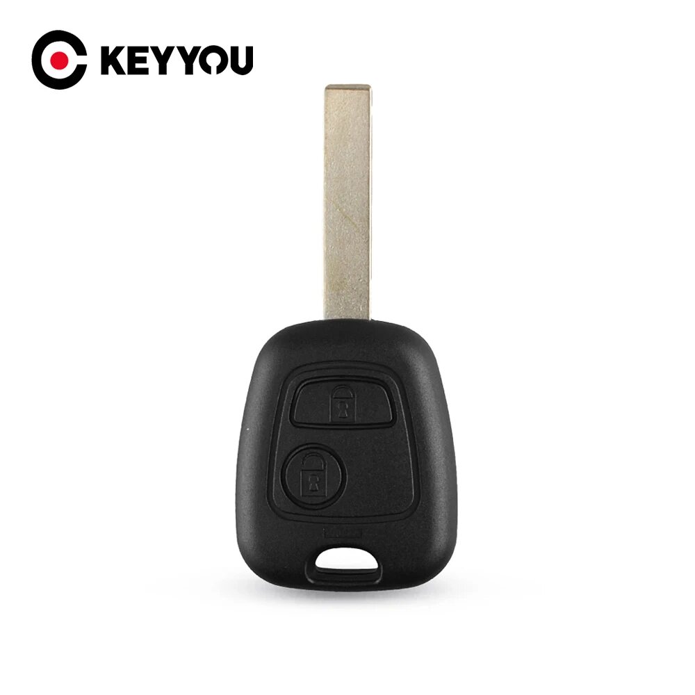 Запасной ключ KEYYOU, 2 кнопки, корпус ключа для Peugeot, 307, чехол для дистанционного ключа от машины с лезвием HU83