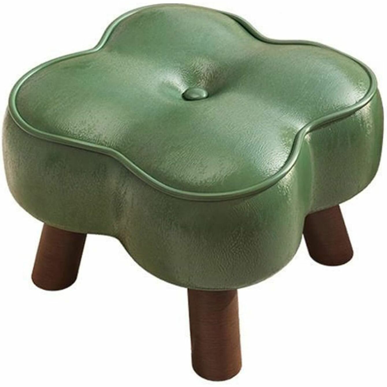 Низкий табурет из массива дерева