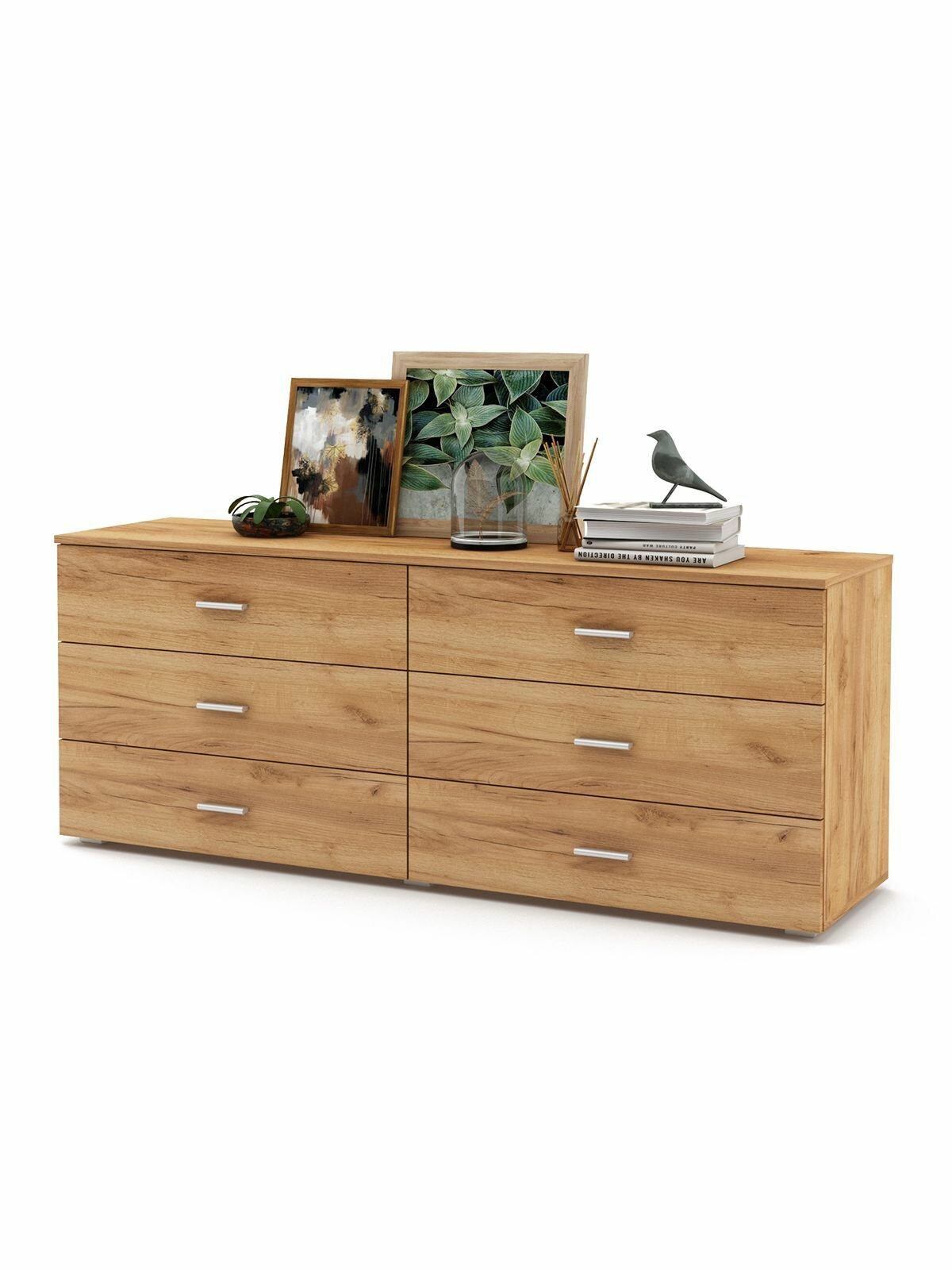 Комод для одежды с ящиками "Мартин 8", 6 ящиков, ЛДСП, цвет дуб золотистый, 160x63x40 см