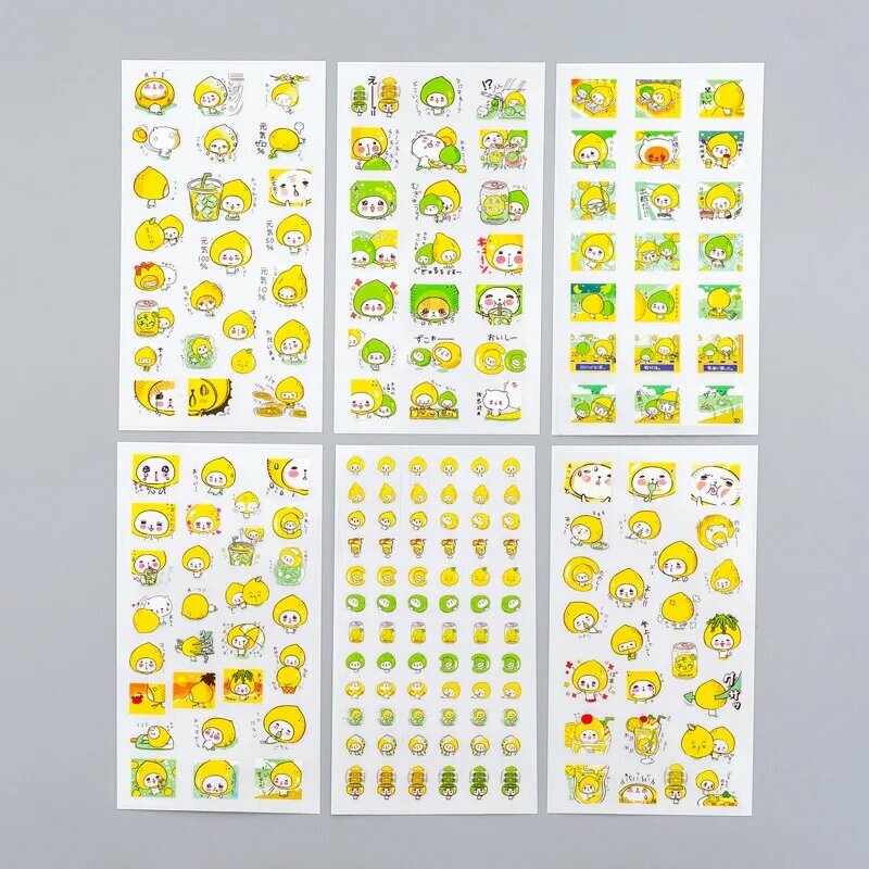 Kawaii наклейки для скрапбукинга Желтый, Lemon