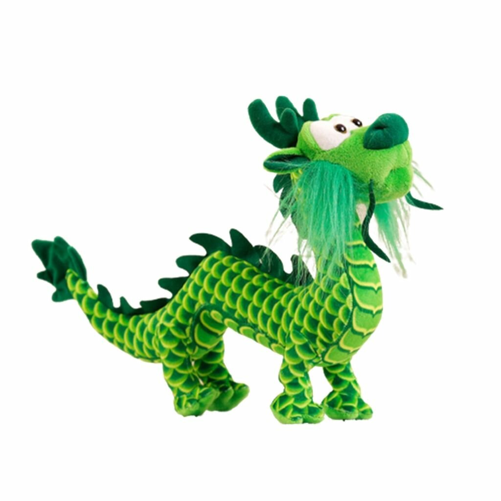 Китайский дракон плюшевая игрушка, Зеленый