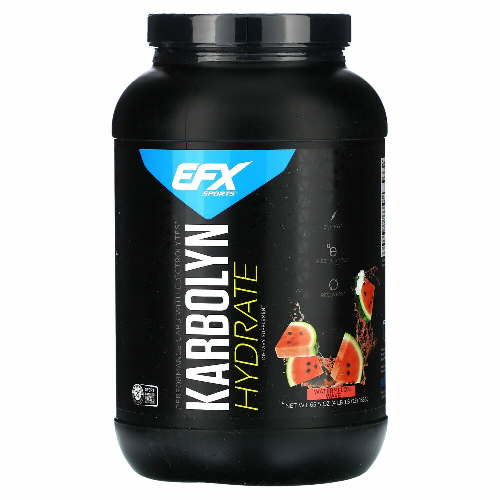 EFX Sports, Karbolyn® Hydrate, Watermelon Wave, 1856 г (4 фунта и 1,5 унции)