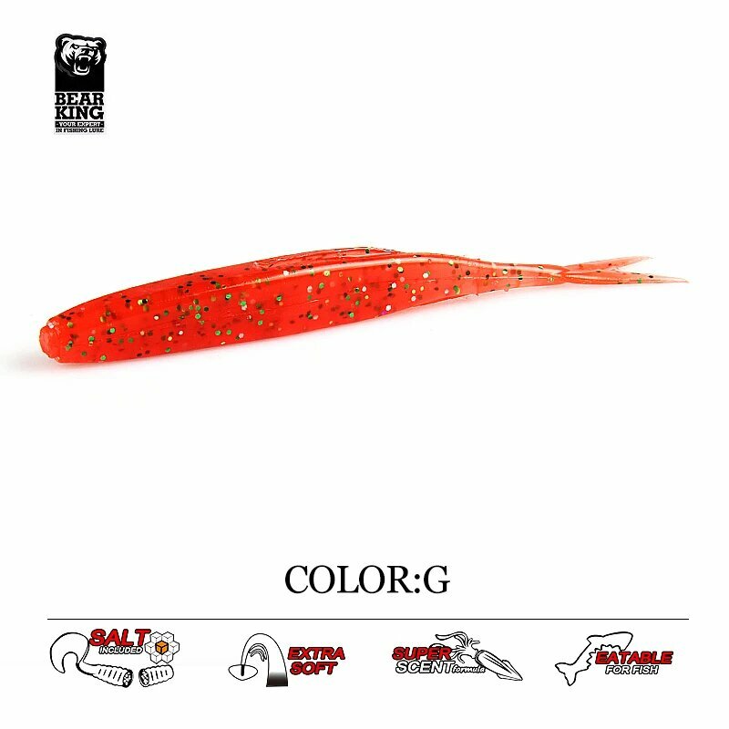 BEARKING джеркбейты для щуки и окуня 15 шт. Оранжевый, COL.G