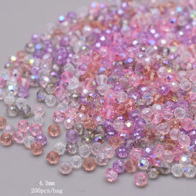 Граненая хрустальная бусина 4 мм, YanQi, 200 шт K-9 200pcs bag