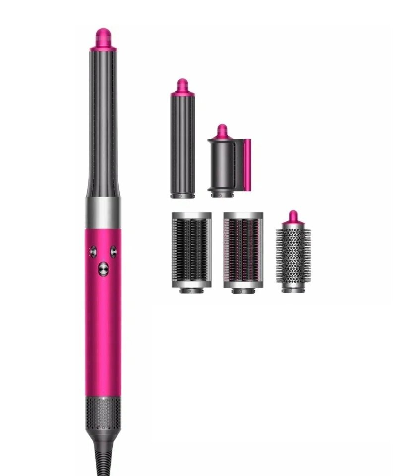 Фен-стайлер для волос Airwrap Complete Long 6-in-1, 2.7 метра, EU, Цвет Серый/Розовый