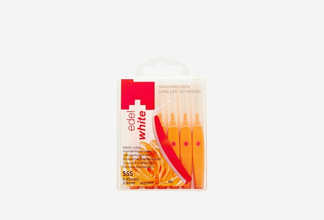 Межзубные ершики ( в ассортименте) EDEL+WHITE Interdental brushes PROFI-LINE SSS 0,45mm