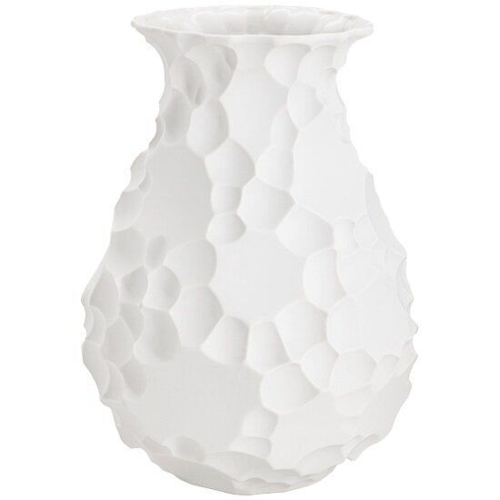 Ваза для цветов Home & Style Bridgit Текстура декоративная, 30,5 см, фарфор, белая, матовая (HS4-G091-73G6)