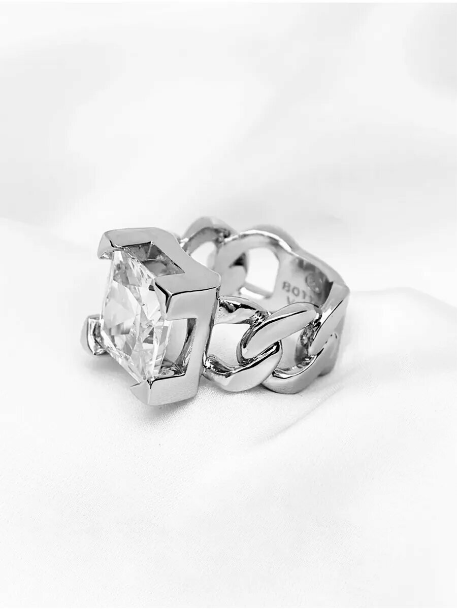 Кольцо, кристалл, циркон