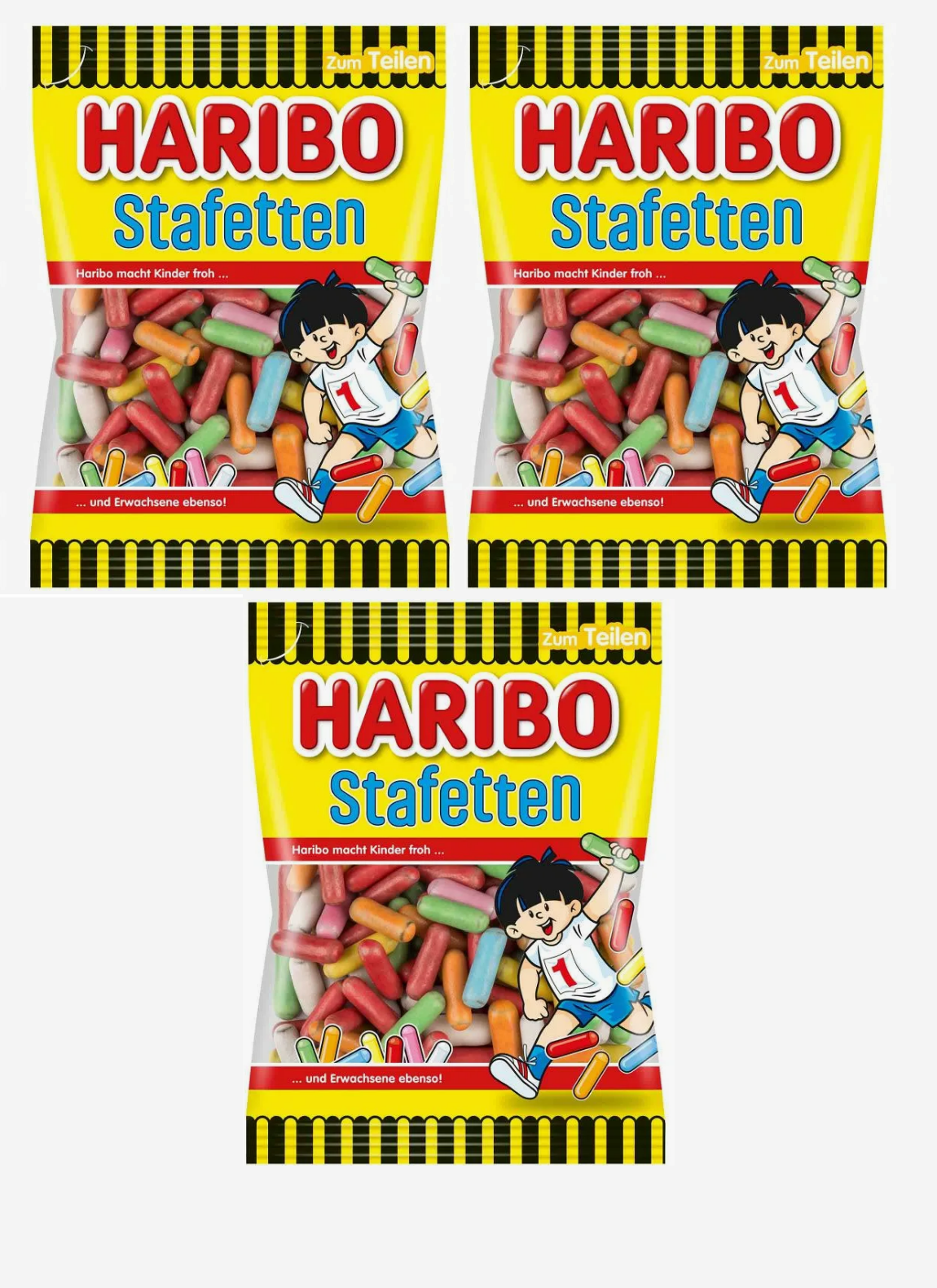 Лакричное палочки Haribo Stafetten, ( 3 шт х 160 гр)