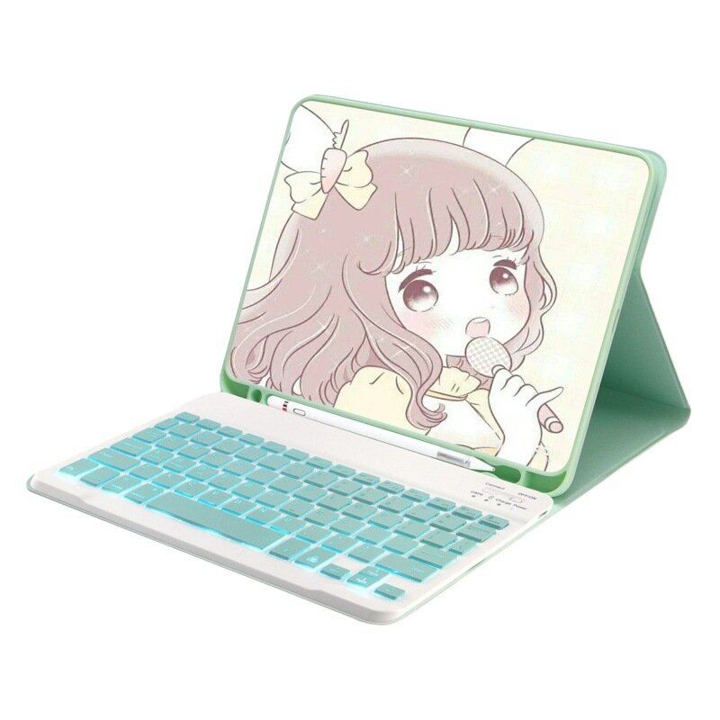 Чехол-клавиатура, для iPad Pro 12.9, Bluetooth, с подсветкой, кожаный