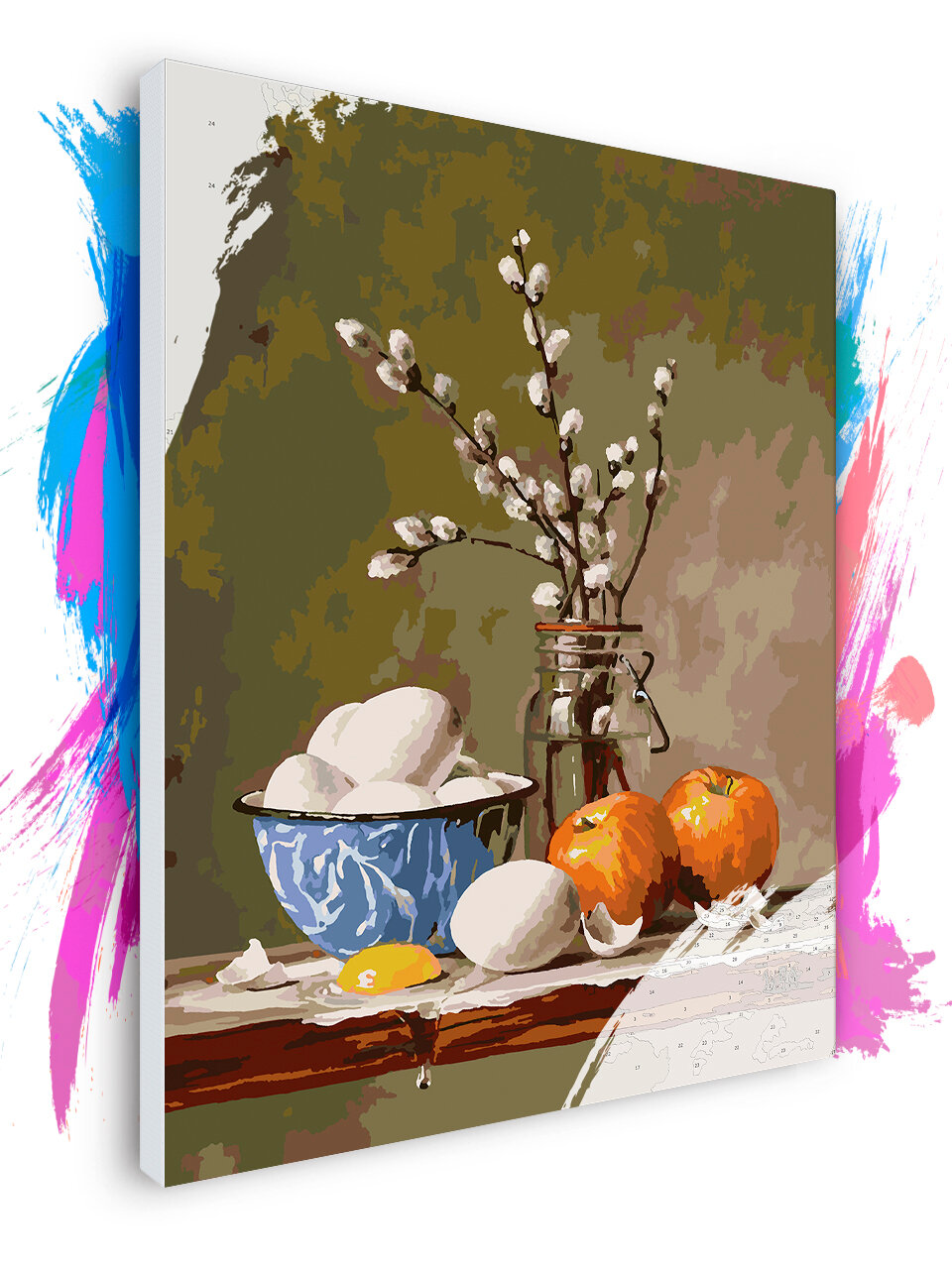 Картина по номерам на холсте Пасхальная верба, 60 х 80 см