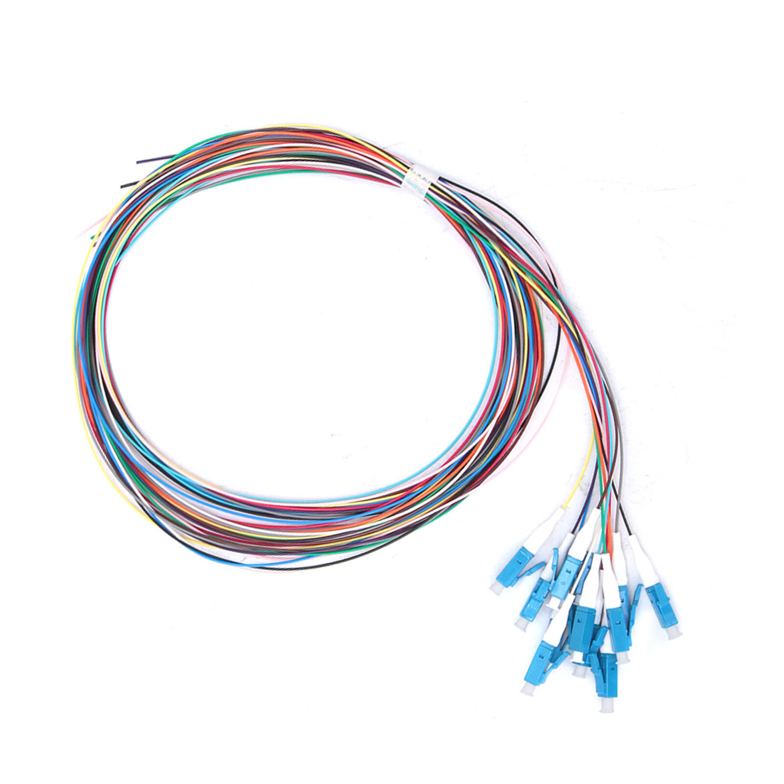 12 Strand Fiber Optic Pigtail LC/UPC Single Mode 1.5m Low Insertion Loss