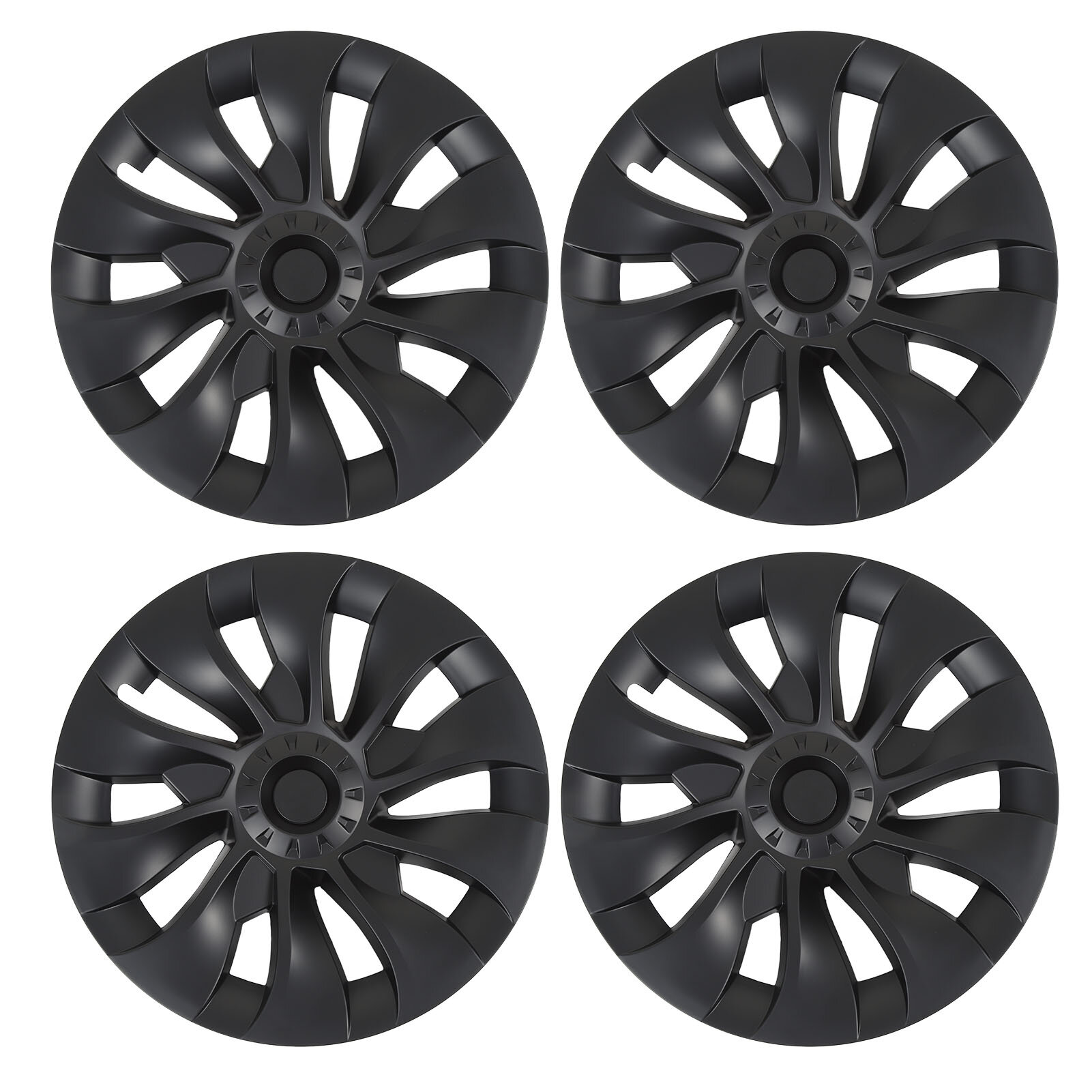 4 шт. матовых черных спортивных колпаков для 18-дюймовых колес, подходят для Tesla Model 3 2017-2023 годов выпуска.