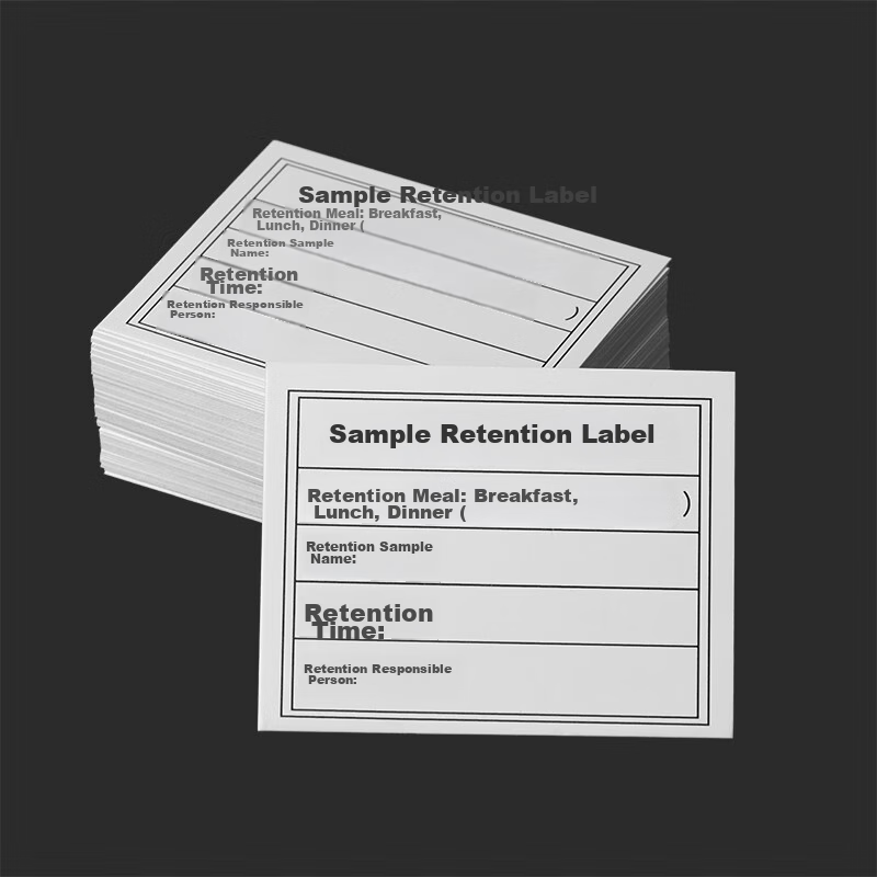 Baijie Food Sample Retention Box Special Labels, Fresh-Keeping Sample Box, Tasting Box, Three-Meal Sample Retention Labels, Double-Sided 400 Sheets