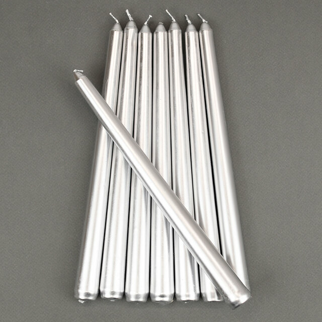 Античная свеча Glory 25 см серебряная, Koopman, ACC682410