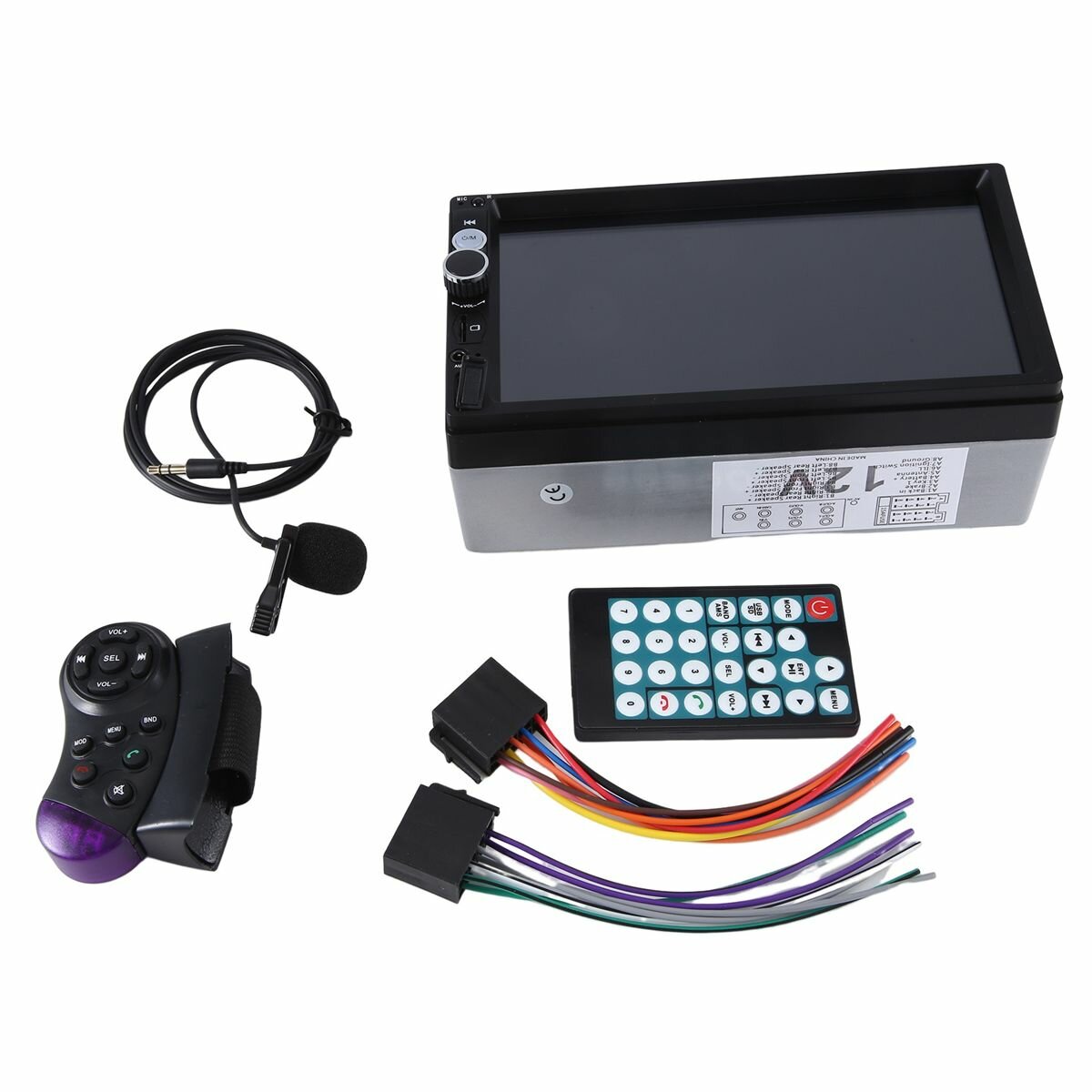 MP5 автомобильный стереосистема 7-дюймовый Full HD емкостный сенсорный экран радиоплеер FM Bluetooth камера заднего вида, управление на руле