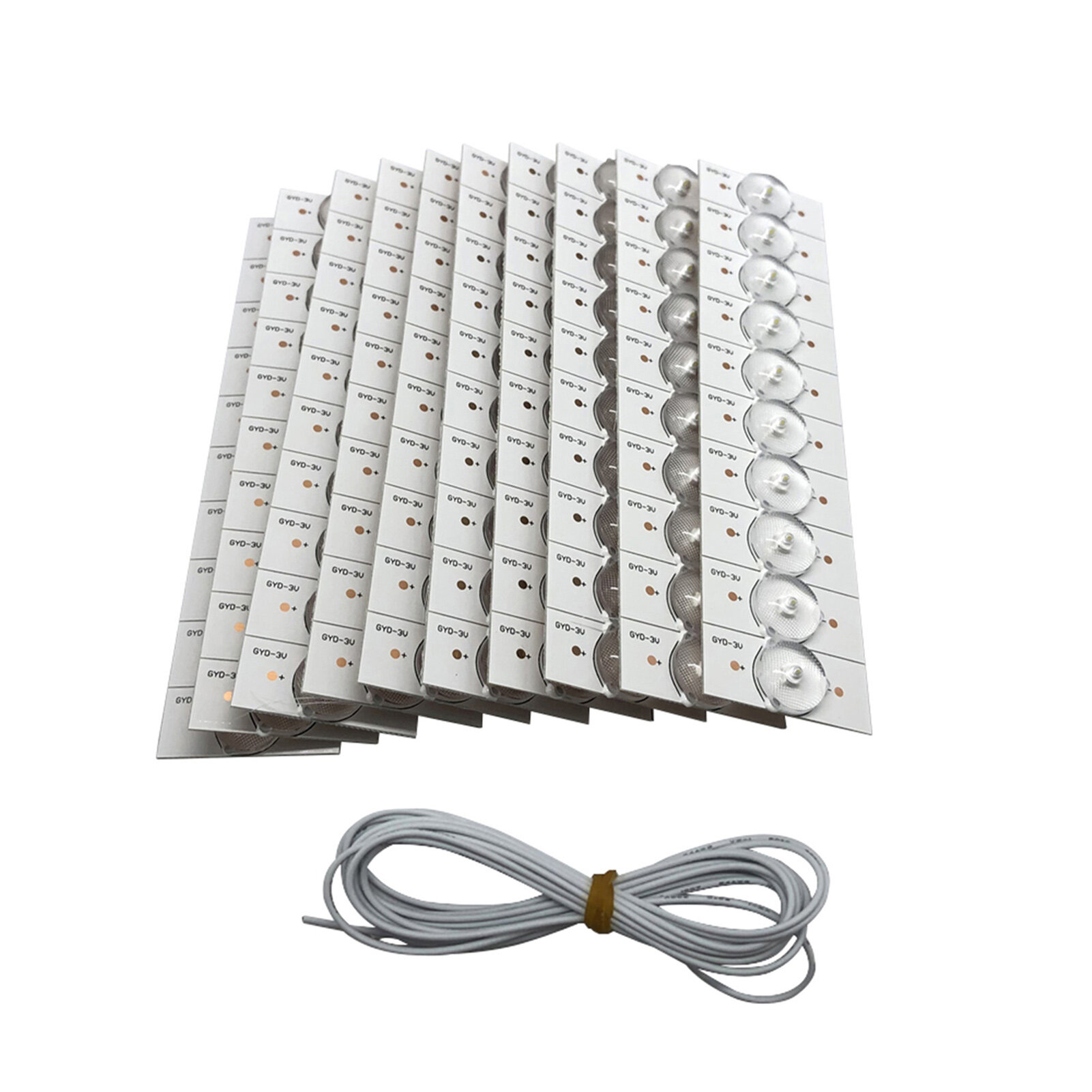 100 шт. светодиодных ламп SMD 3 В с оптическим фильтром для ремонта LED-телевизоров 32-65 дюймов, провод 2 м, светодиодная лента, запчасти и аксессуары